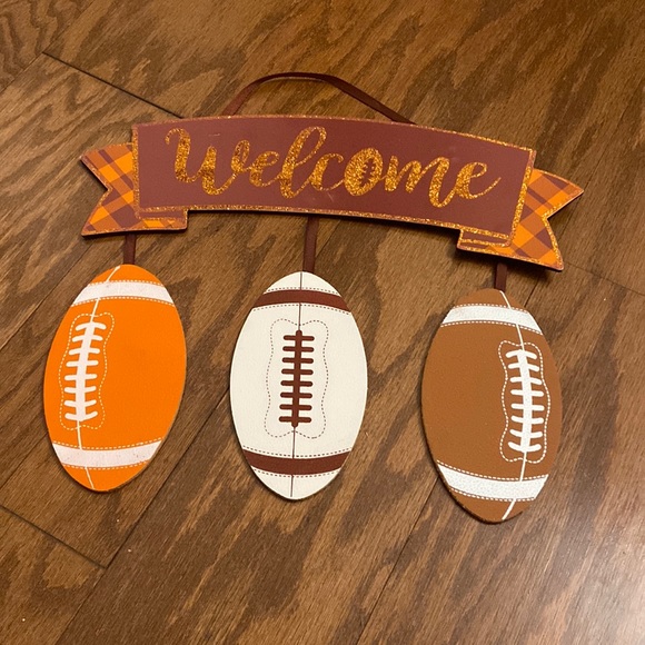 Accents | Football Hanging Welcome Sign | Poshmark